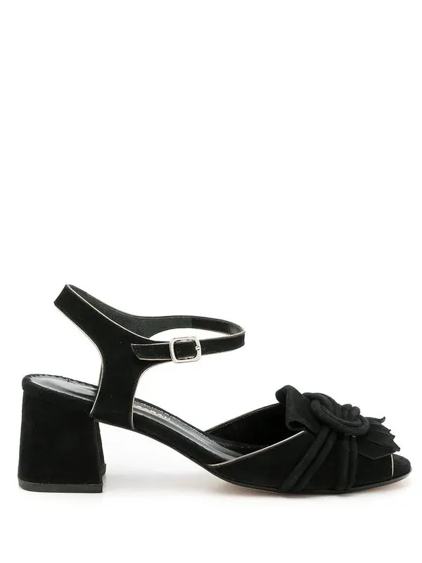 STUDIO CHOFAKIAN Antonieta Fringe-flap Sandals - Black