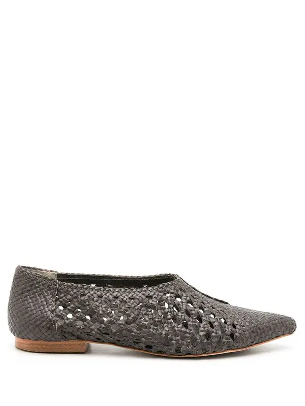 STUDIO CHOFAKIAN Woven Ballerina Shoes - Grey
