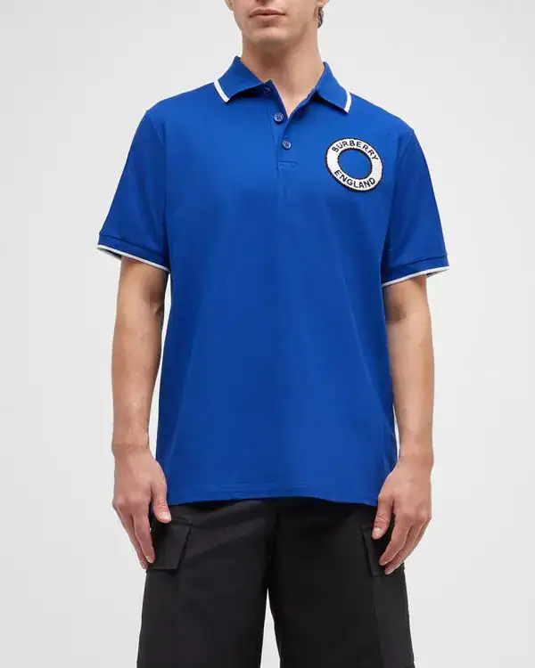 Burberry Endwell Logo Polo Shirt - Deep Royal Blue | Editorialist