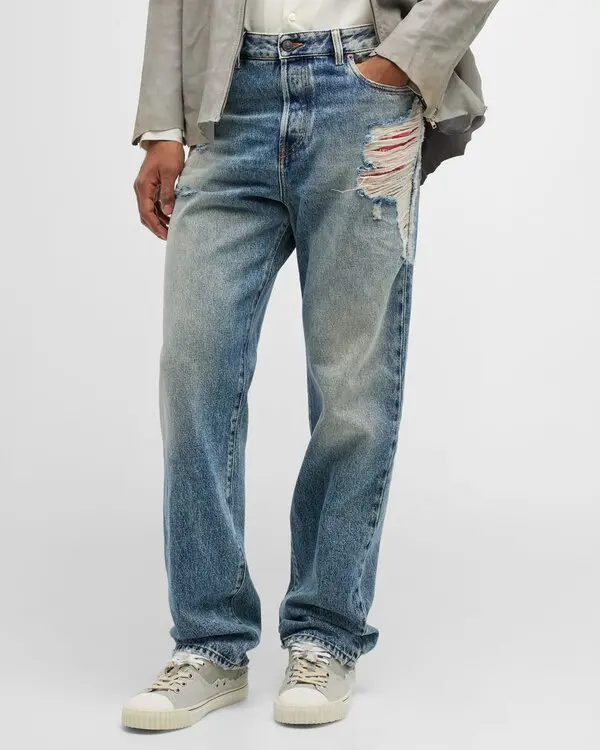 Buy Diesel 1955 Relaxed-fit Destroyed Jeans - Denim At 75% Off ...