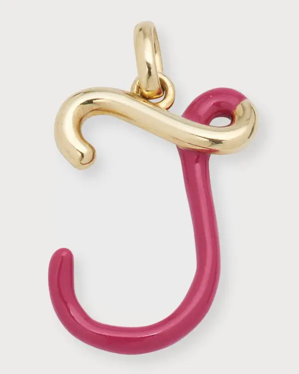 Bea Bongiasca Enamel Letter Necklace - J