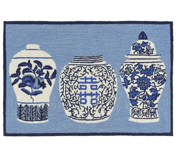 LIORA MANNE Frontporch Ginger Jars In-out Rug B Ue 20' X 30