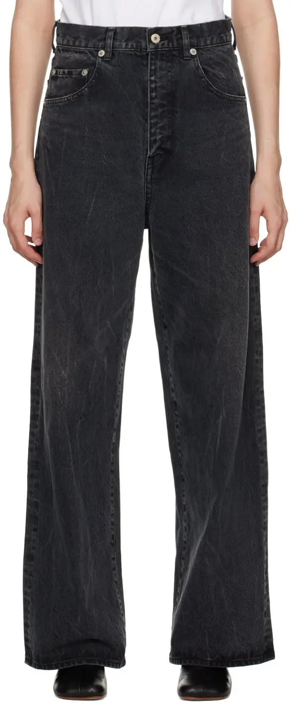 Inscrire Wide Jeans In Black - 70% Off | Editorialist