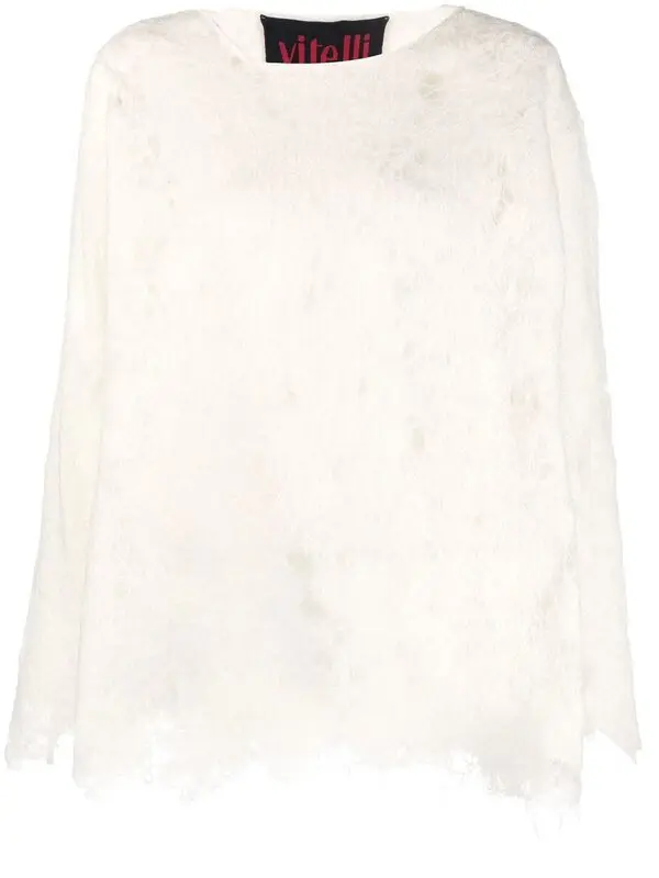 VITELLI Open-knit Jumper - White