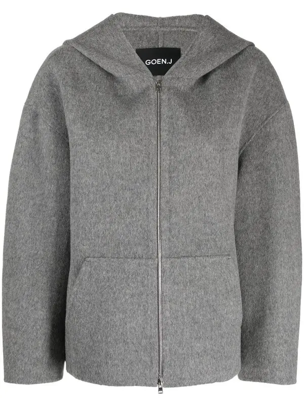 Goen.j Zip-up Hooded Jacket - Grey