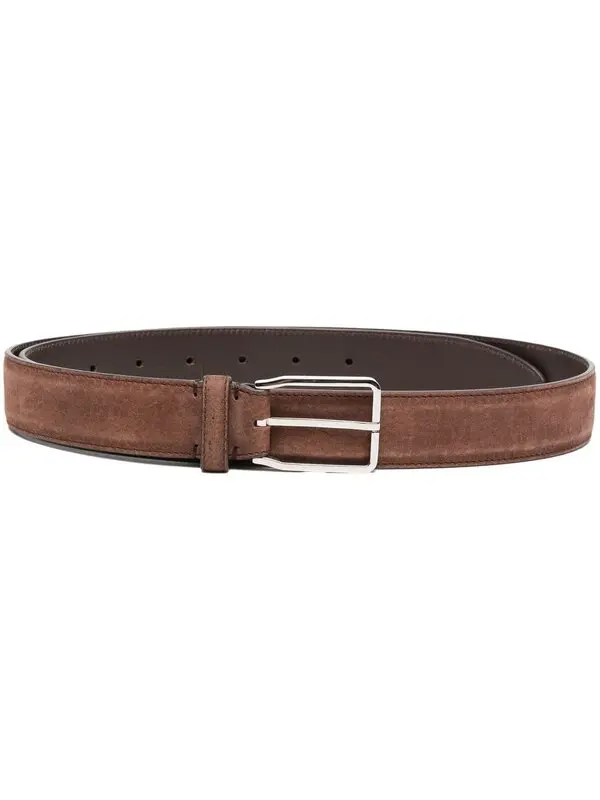 Brunello Cucinelli Suede Buckle Belt - Brown