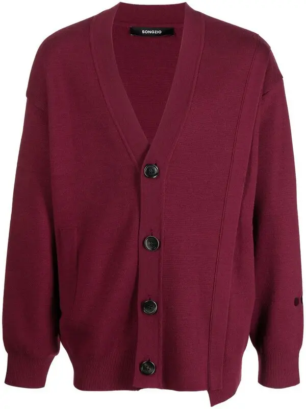 SONGZIO Asymmetric V-neck Cardigan