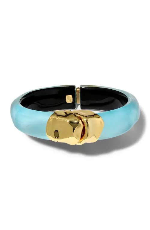 Alexis Bittar Essentials Molten Hinged Bangle - Icy Blue