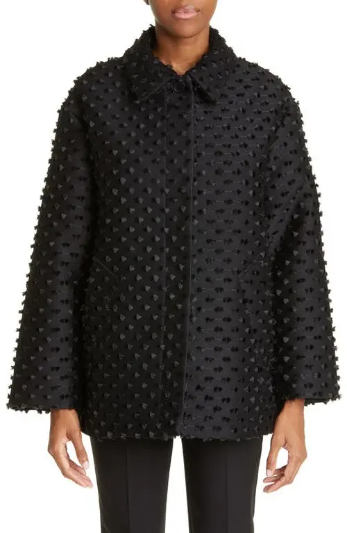 Buy Cecilie Bahnsen Drew Oversize Cutout Fil Coupe Wool Blend Jacket - Black At 70% Off ...