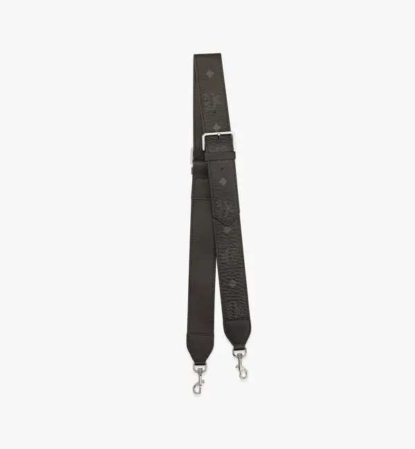 Mcm Visetos Buckle Shoulder Strap - Black