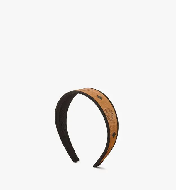 Mcm Visetos Headband - Cognac