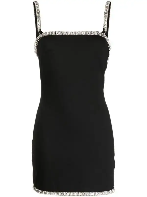 Retrofete Regina Crystal-Embellished Mini Dress - Black | Editorialist