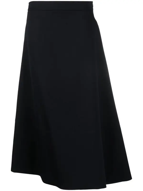 JIL SANDER Asymmetric Midi Skirt - Blue