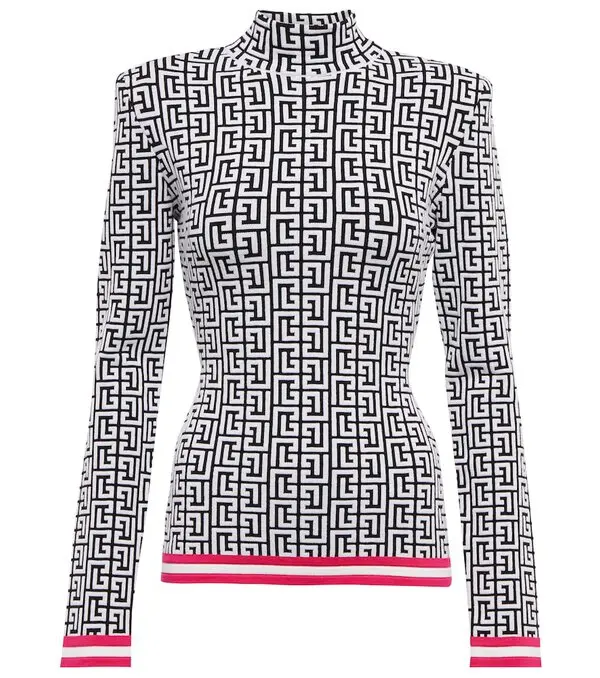 Balmain Monogram Wool-blend Sweater