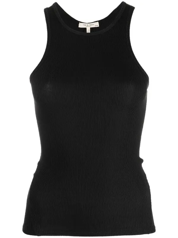 Rag & Bone Ribbed Tank Top - Black