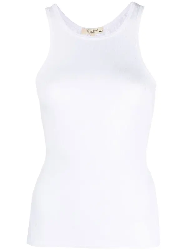 Rag & Bone Ribbed Tank Top - White