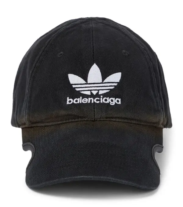 Balenciaga X Adidas Cotton Baseball Cap - Black | Editorialist