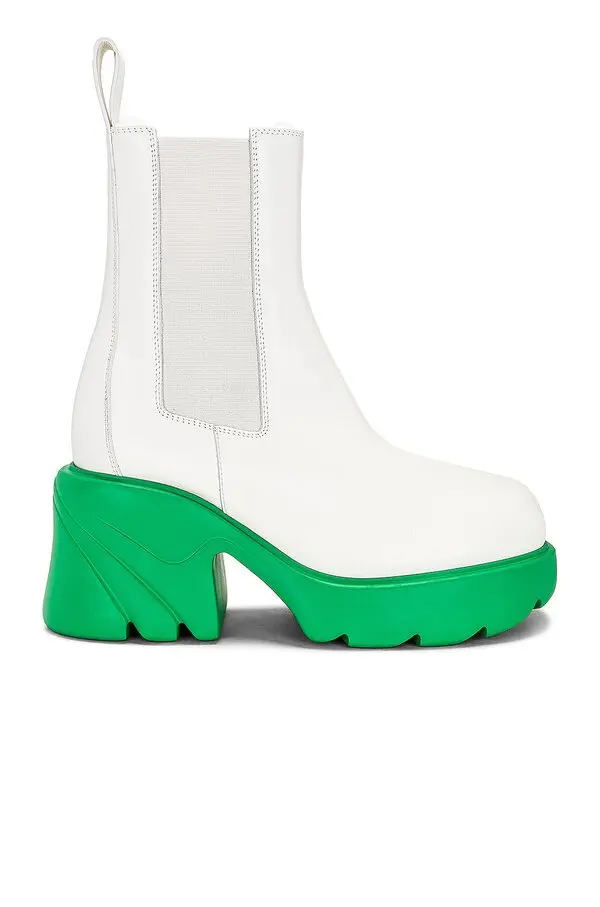 Bottega Veneta Flash Ankle Boots - White & Parakeet