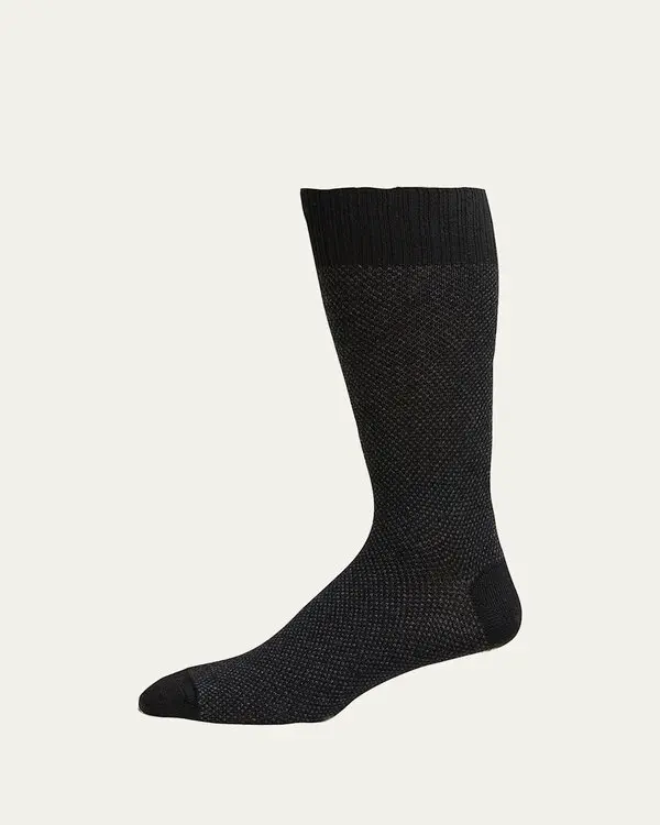 SOZZI CALZE Cashmere-blend Mid-calf Socks - Black