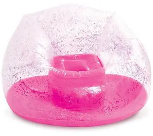 MAKE IT REAL Pink Confetti Inflatable Chair