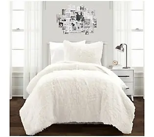 LUSH DECOR Emma Faux Fur Oversized Comforter Set Twin Xl B