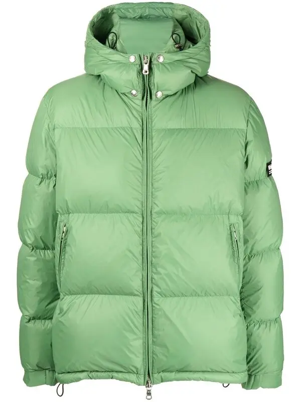 Buy WHITE:SPACE Logo-patch Hooded Padded Jacket - Green At 49% Off ...