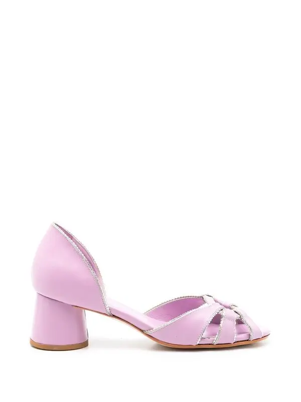 STUDIO CHOFAKIAN Carrie 55mm Leather Sandals - Purple
