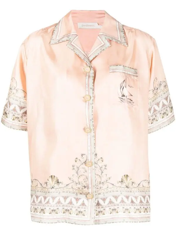 Zimmermann High Tide Silk Shirt