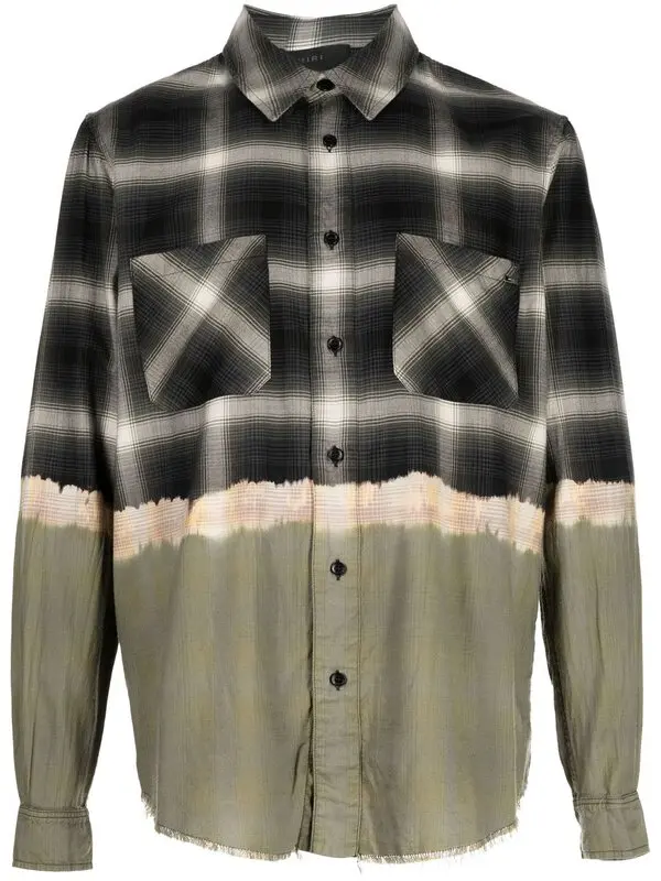 Amiri Bleach Bandana Plaid-print Shirt