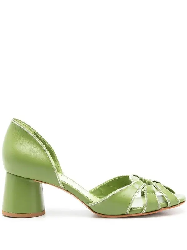 STUDIO CHOFAKIAN Multi-way Strap Heeled Sandals - Green