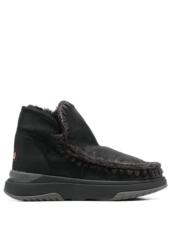 Mou Crochet Stitch-trim Sneakers