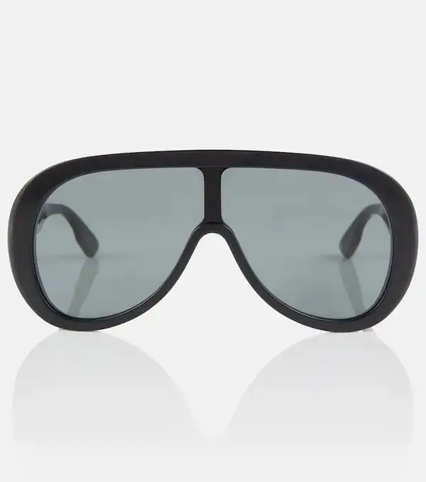Gucci Oversized Mask Sunglasses - Black | Editorialist display picture 3