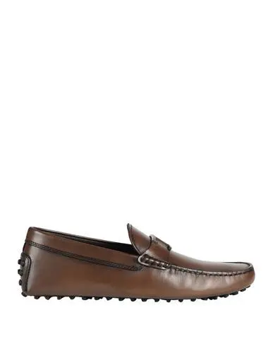 TOD'S Loafers In Calfskin With Logo - Brown