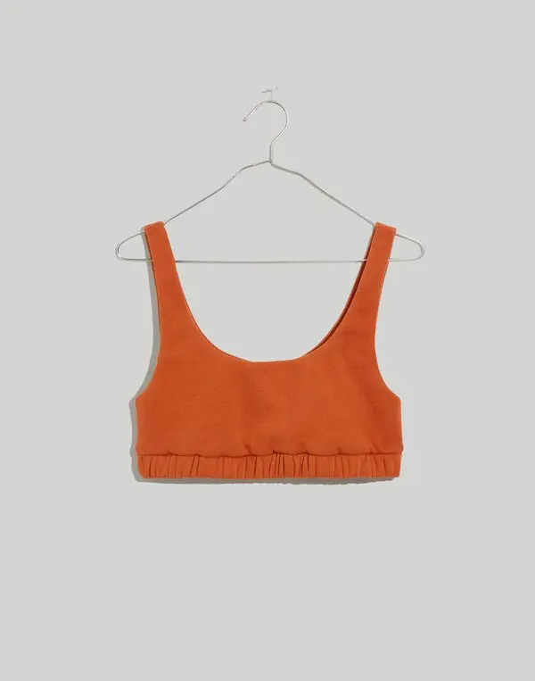 Madewell X Donni Sourced Fleece Sports Bra - Earthen Red