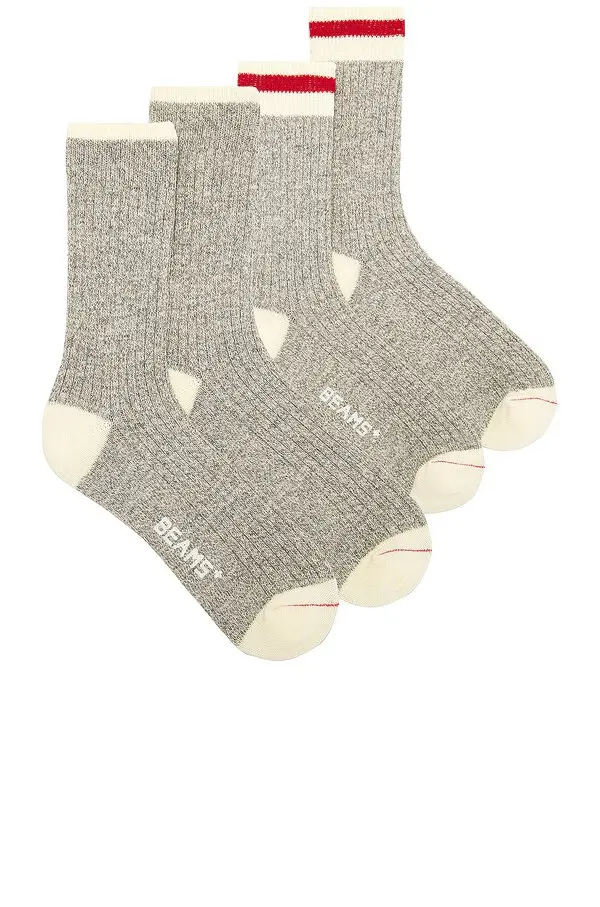 BEAMS Rag Socks - Gray