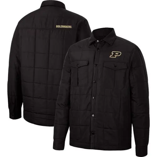 COLOSSEUM Purdue Boilermakers Detonate Quilted Full-snap Jacket - Black ...
