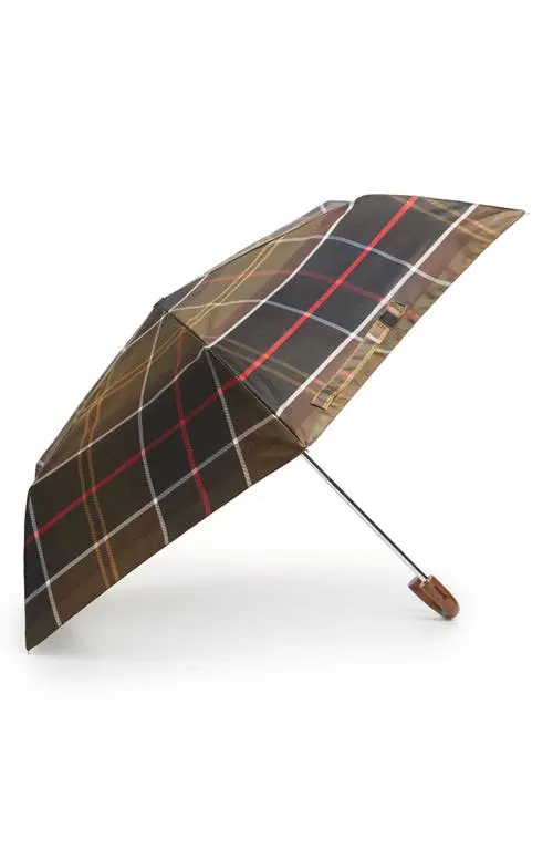 Barbour Tartan Plaid Mini Umbrella