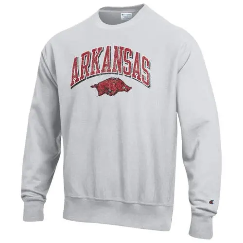 Champion Arkansas Razorbacks Arch Over Logo Reverse Weave Pullover ...