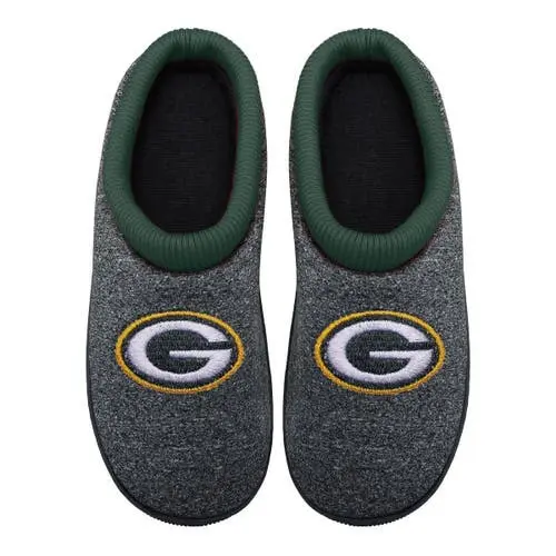 FOCO Bay Packers Team Cup Sole Slippers - Green | Editorialist