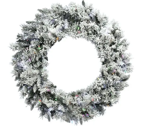 FRASER HILL FARM 24-in. Mountain Pine Flocked W Eath