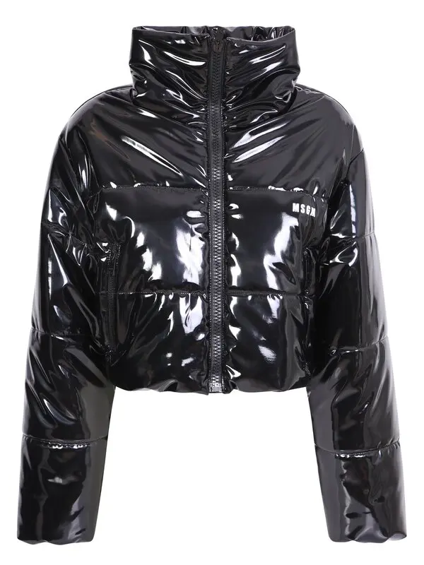Msgm High Shine Padded Jacket - Black | Editorialist