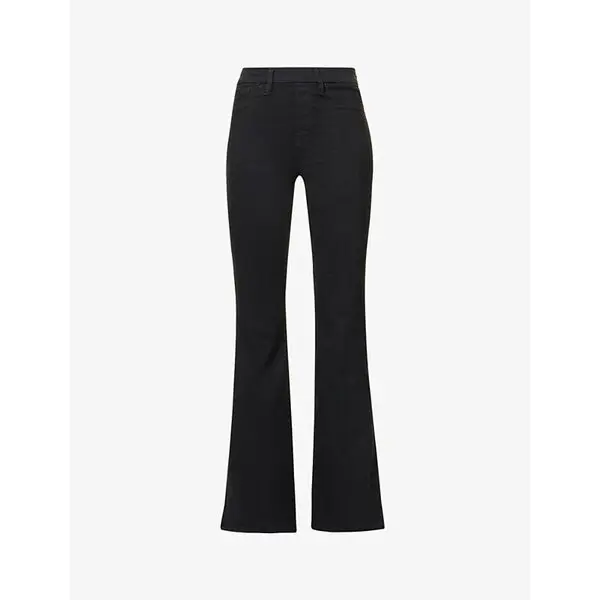 Good American Slim-fit Flared-leg High-rise Stretch-denim Jeans