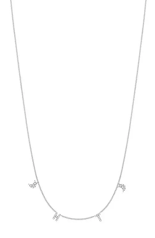 Bony Levy Icon Personalized Diamond Charm Necklace - 18k White Gold - 4 Charms