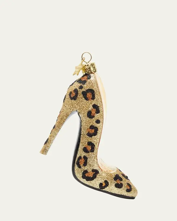VONDELS Leopard Shoe Christmas Ornament