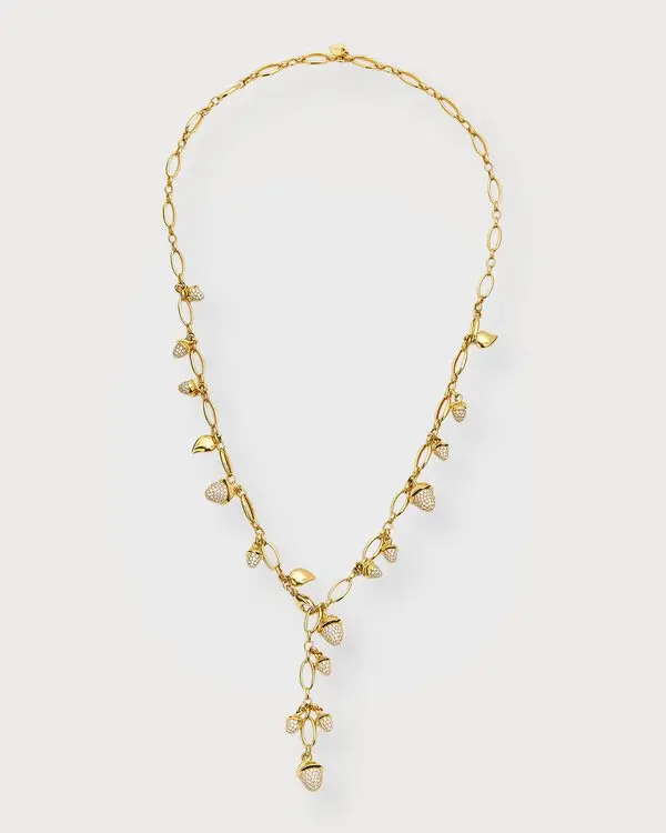 Tamara Comolli 18k Gold Diamond Acorn Y-necklace - Yg