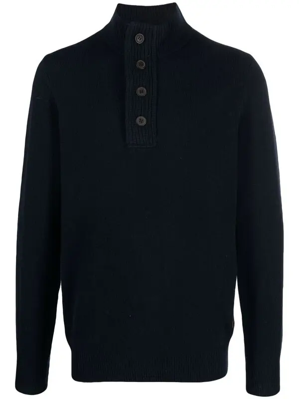 Barbour Half-zip Knitted Pullover - Blue
