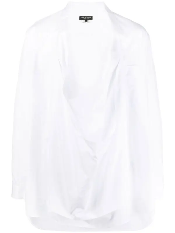 Comme Des Garçons Draped-detail Cotton Shirt