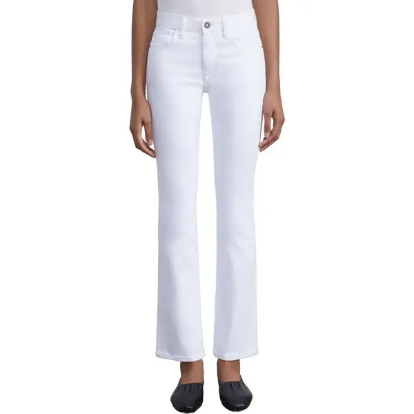 Lafayette 148 New York Mercer Kick Flare Jeans - Washed Plaster