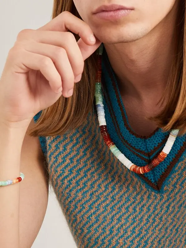 Jacquie Aiche Gold And Opal Beaded Necklace