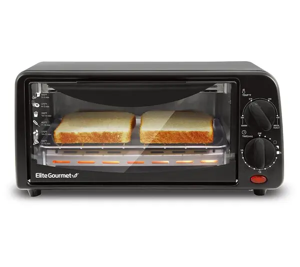 ELITE Gourmet 2-slice Toaster Oven With Timer
